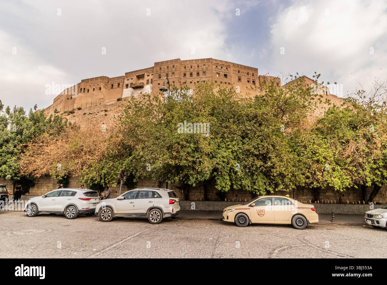 ERBIL, IRAQ - OCTOBER 9, 2022: Walls of ancient Erbil citadel in Erbil ...