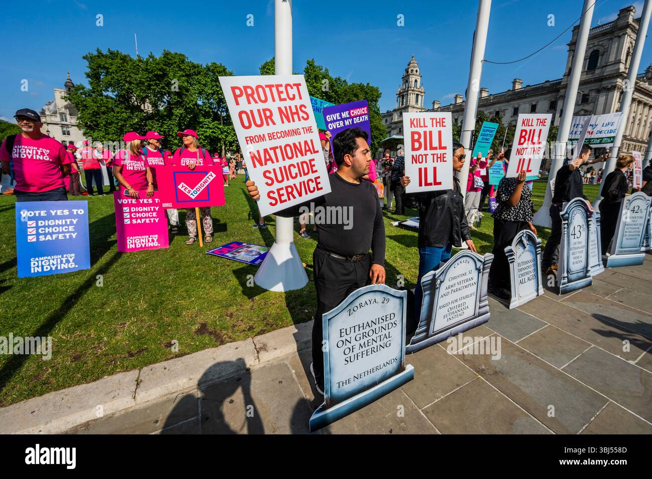 London, UK. 13th June, 2025. The Campaign for Dignity in dying makes a ...