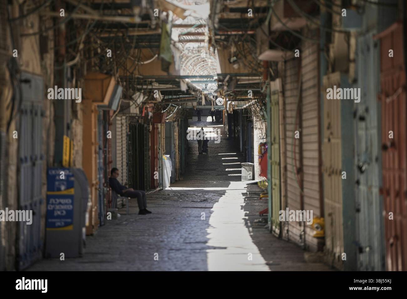 Shops stand closed in Jerusalem's Old City following a ban on public ...