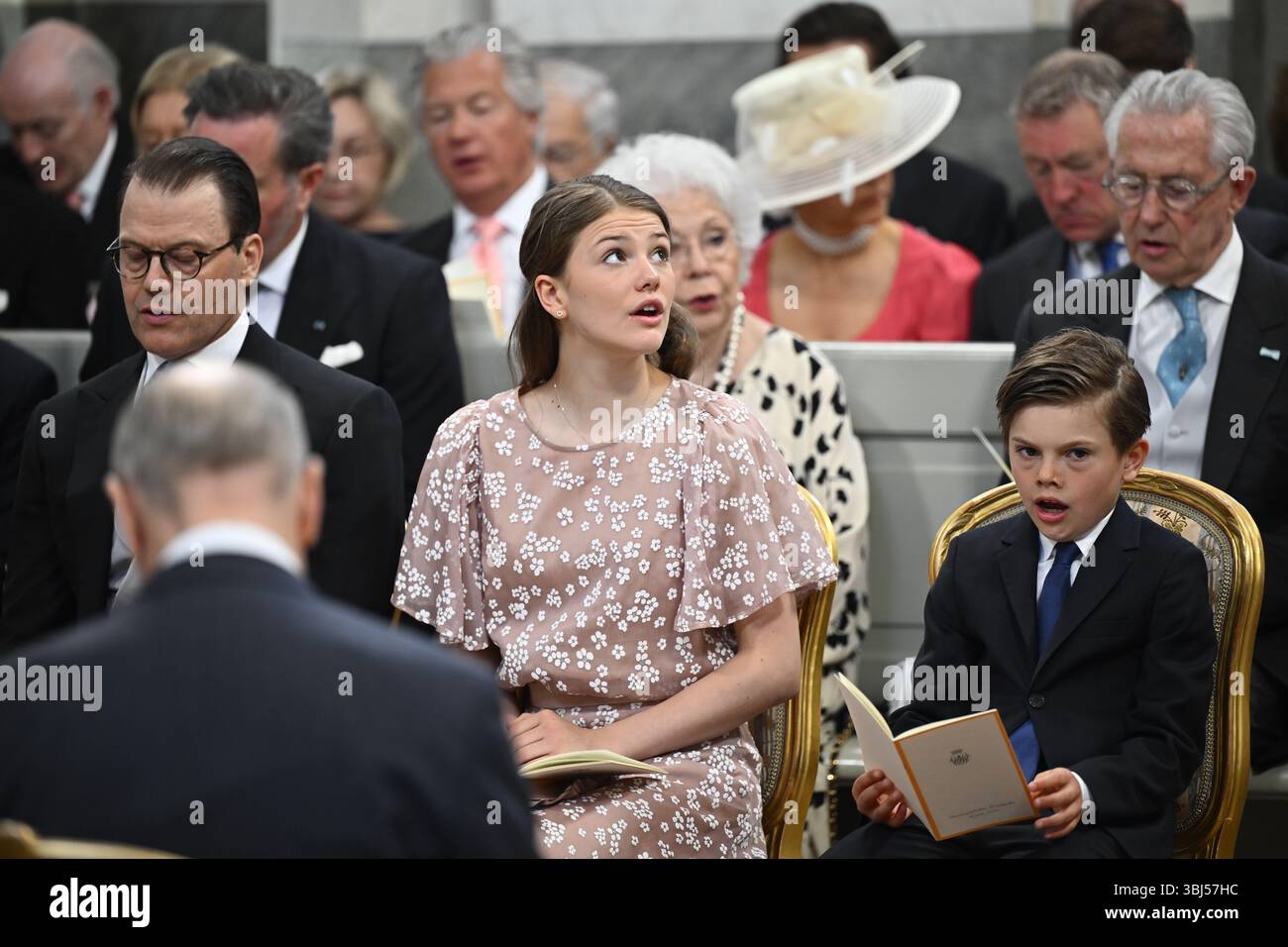 Stockholm, Sweden. 13th June, 2025. Prince Daniel, Princess Estelle and ...