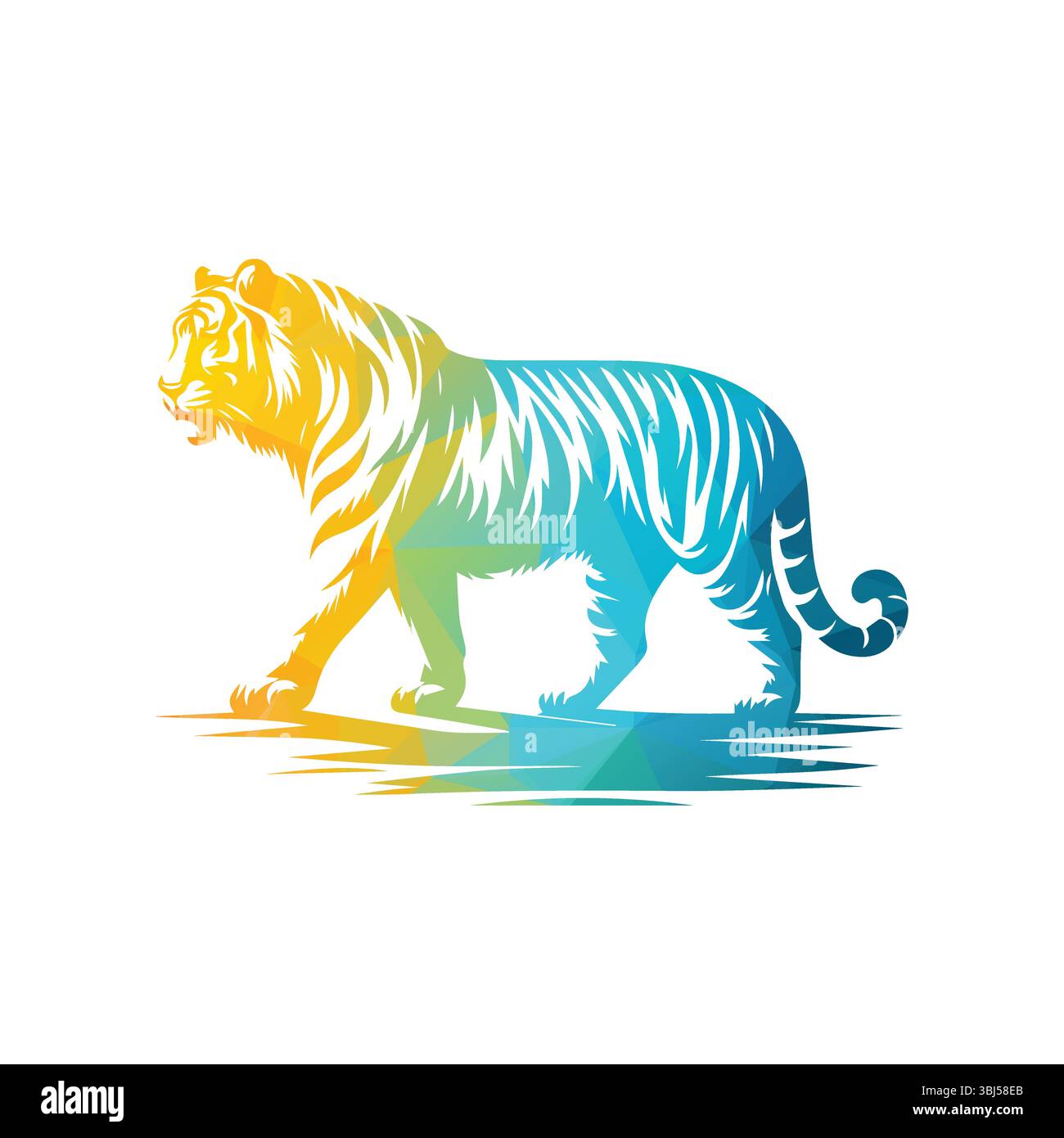 Roaring tiger logo design vector illustration Stock Vector Image & Art ...