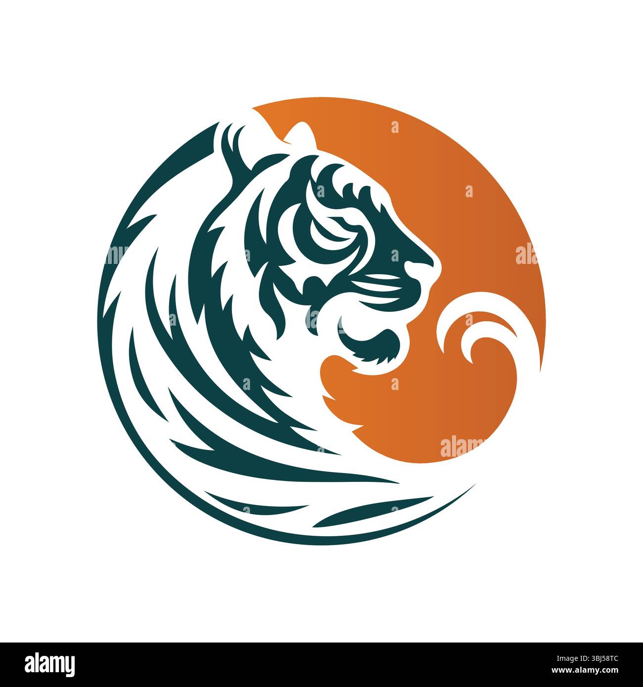 Roaring tiger logo design vector illustration Stock Vector Image & Art ...