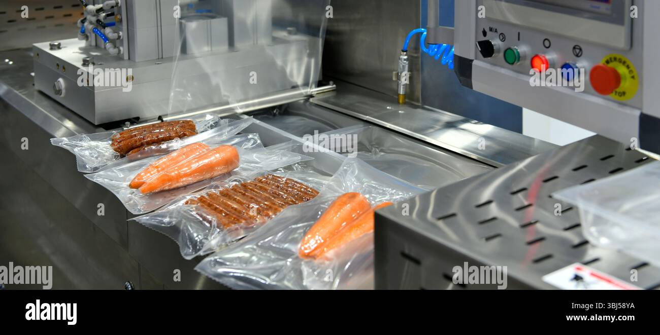 High-performance machines are wrapping food products food in production ...