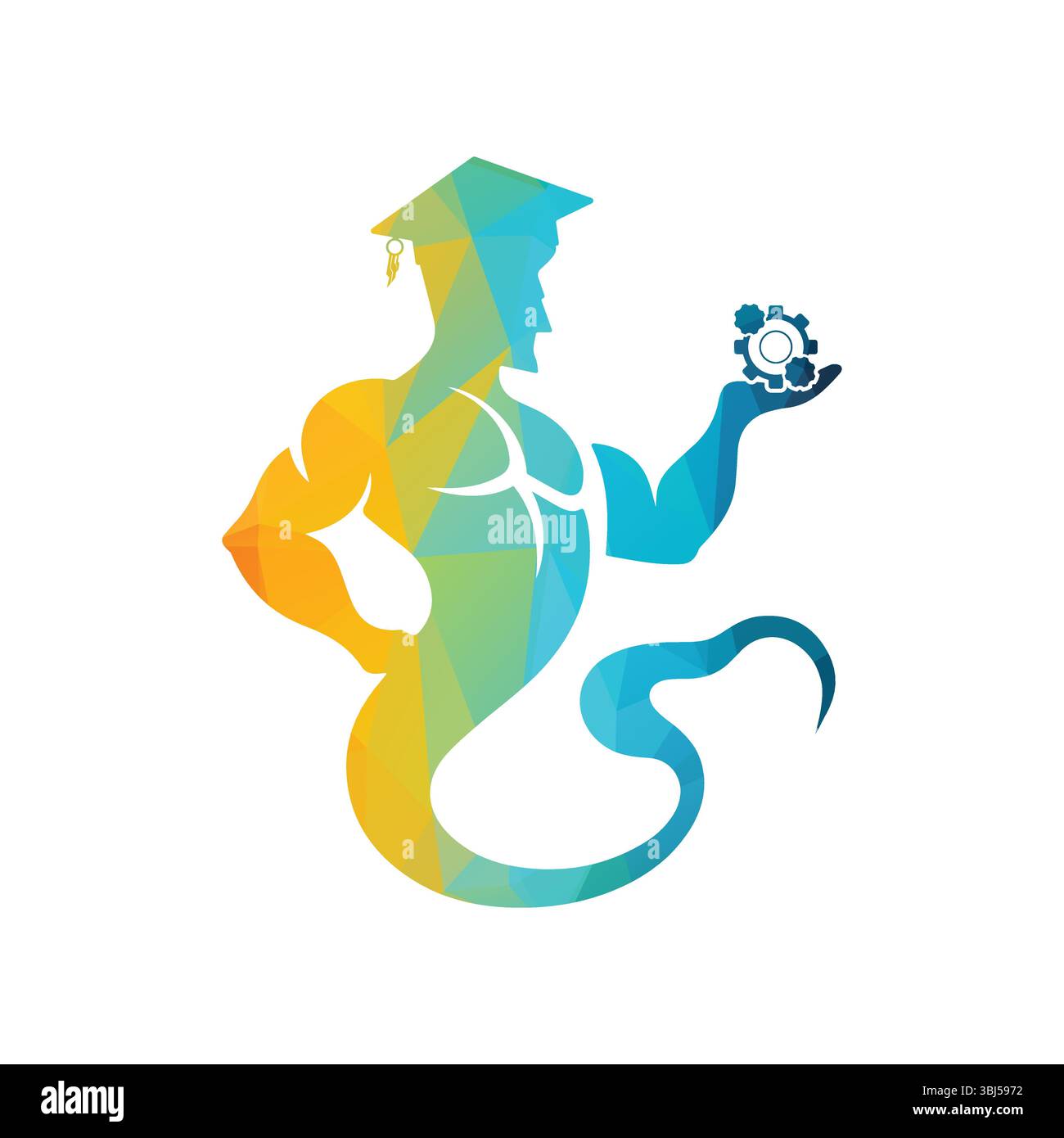 Genie Logo Vector Design Illustration Stock Vector Image & Art - Alamy