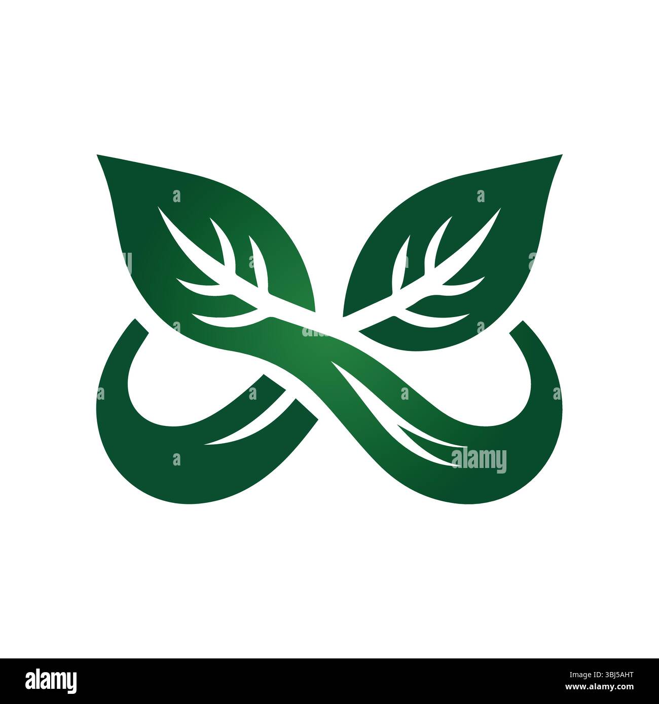 Green Leaf Infinity Symbol for Eco-Friendly Concepts Stock Vector Image ...