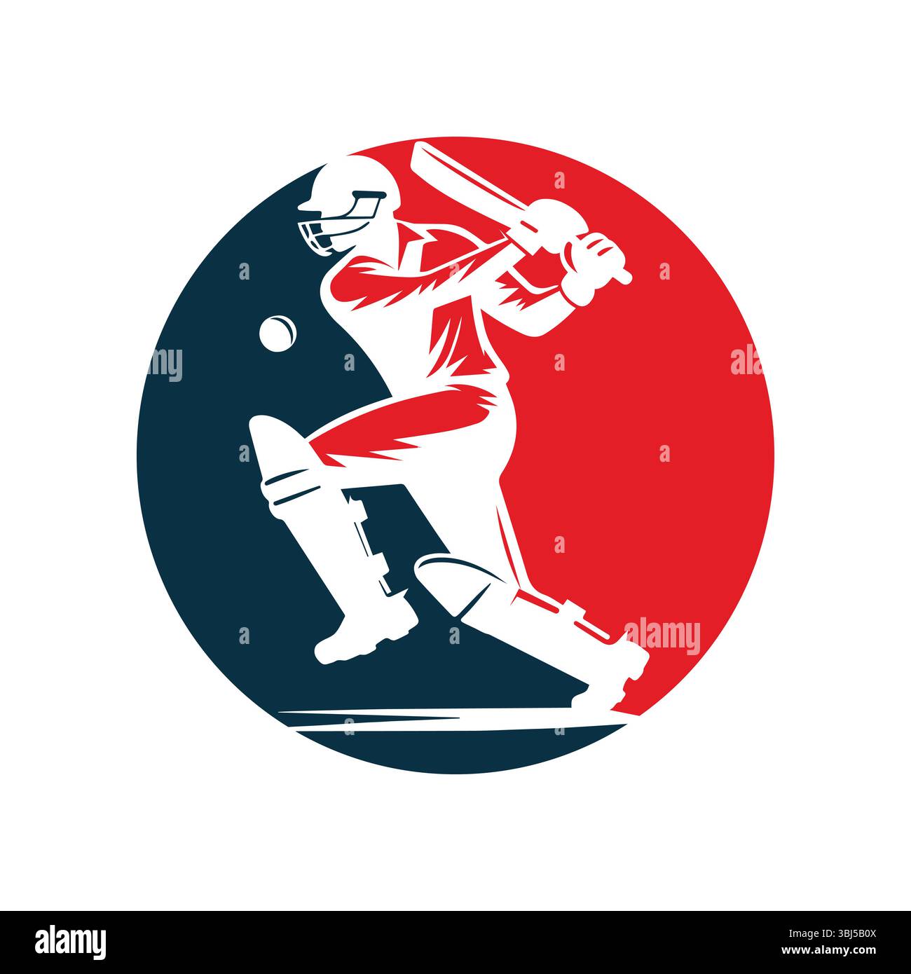 Cricket Player Logo Design Vector Illustration Stock Vector Image & Art ...