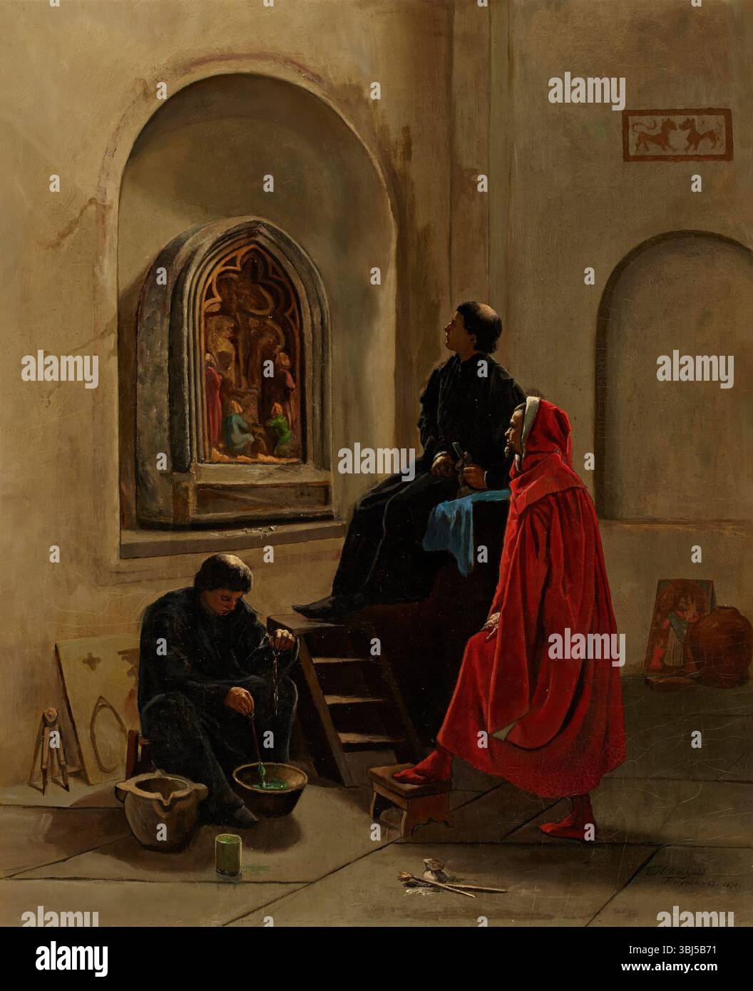The Artist Paints the Church, 1870 Stock Photo - Alamy