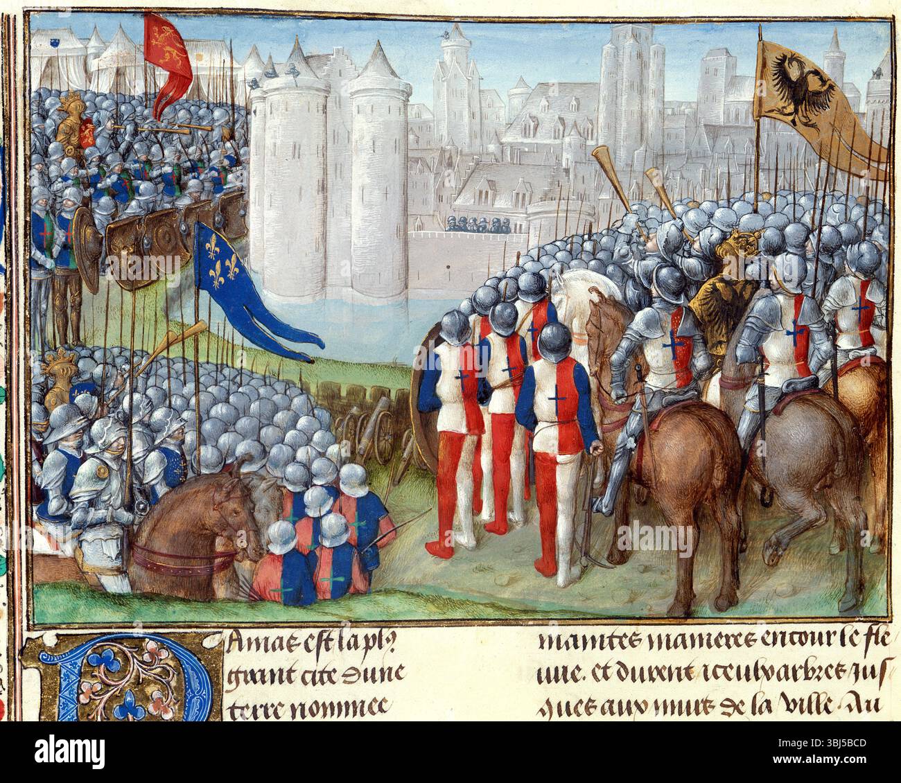 Crusaders besieging Damascus, late 15th century. Siege of Damascus ...