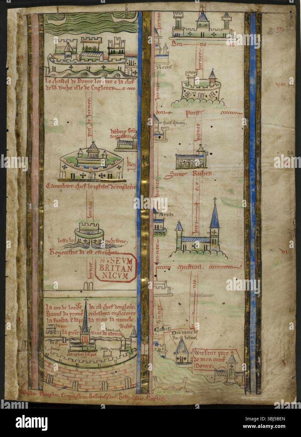 Part of an itinerary from London to Jerusalem, covering the journey ...