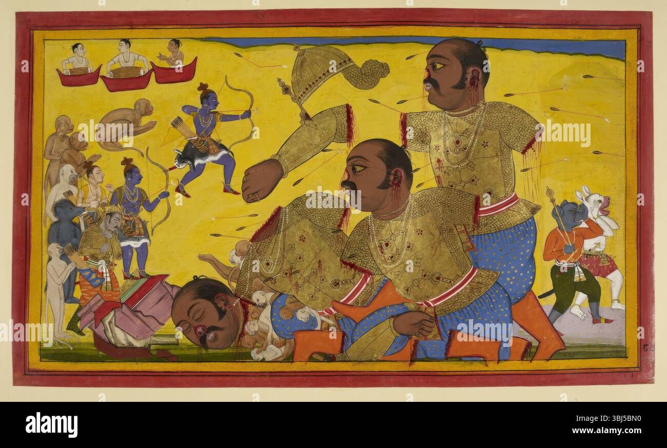 The death of kumbhakarna ramayana hi-res stock photography and images ...