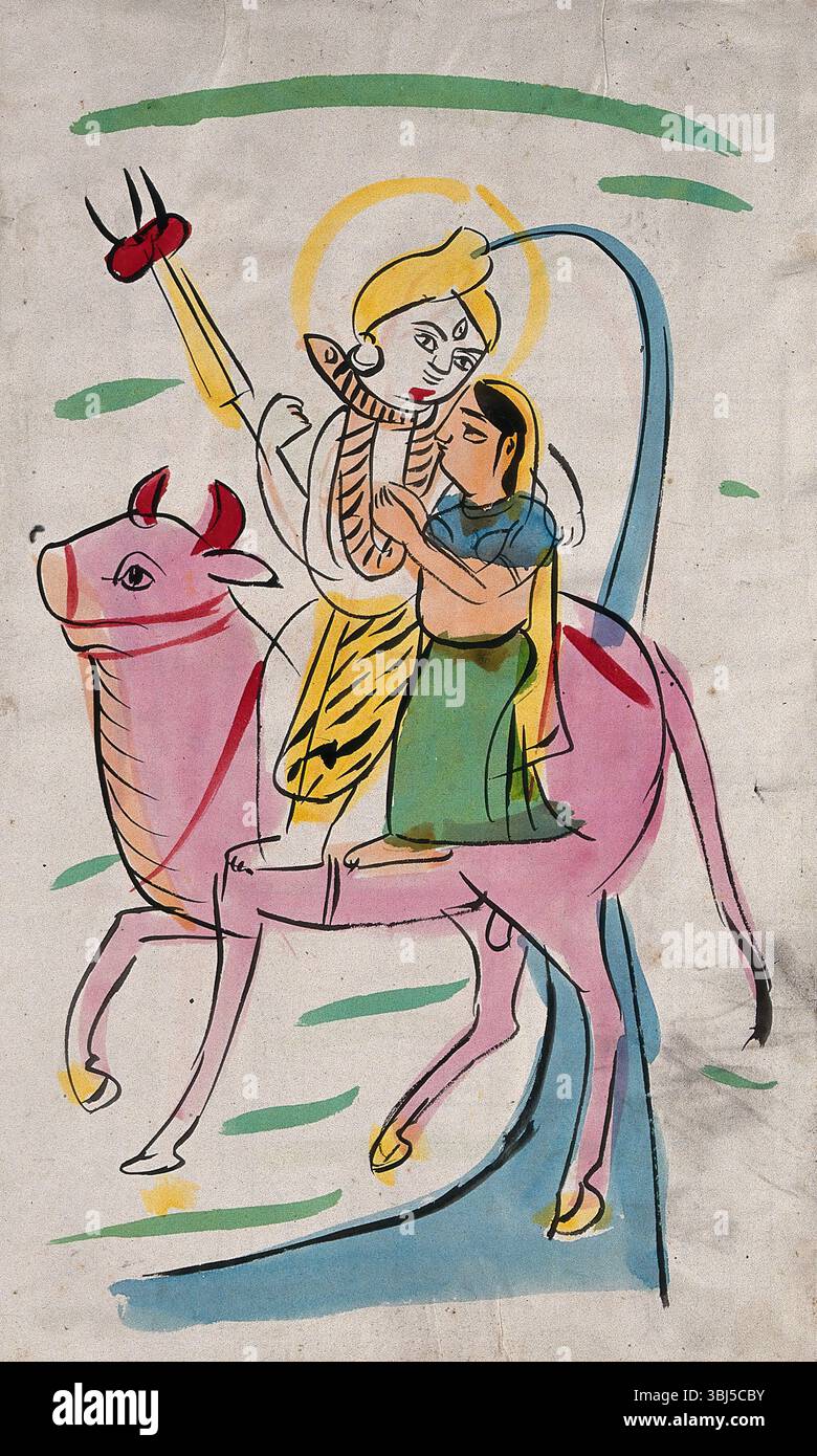 Shiva parvati bull hi-res stock photography and images - Alamy