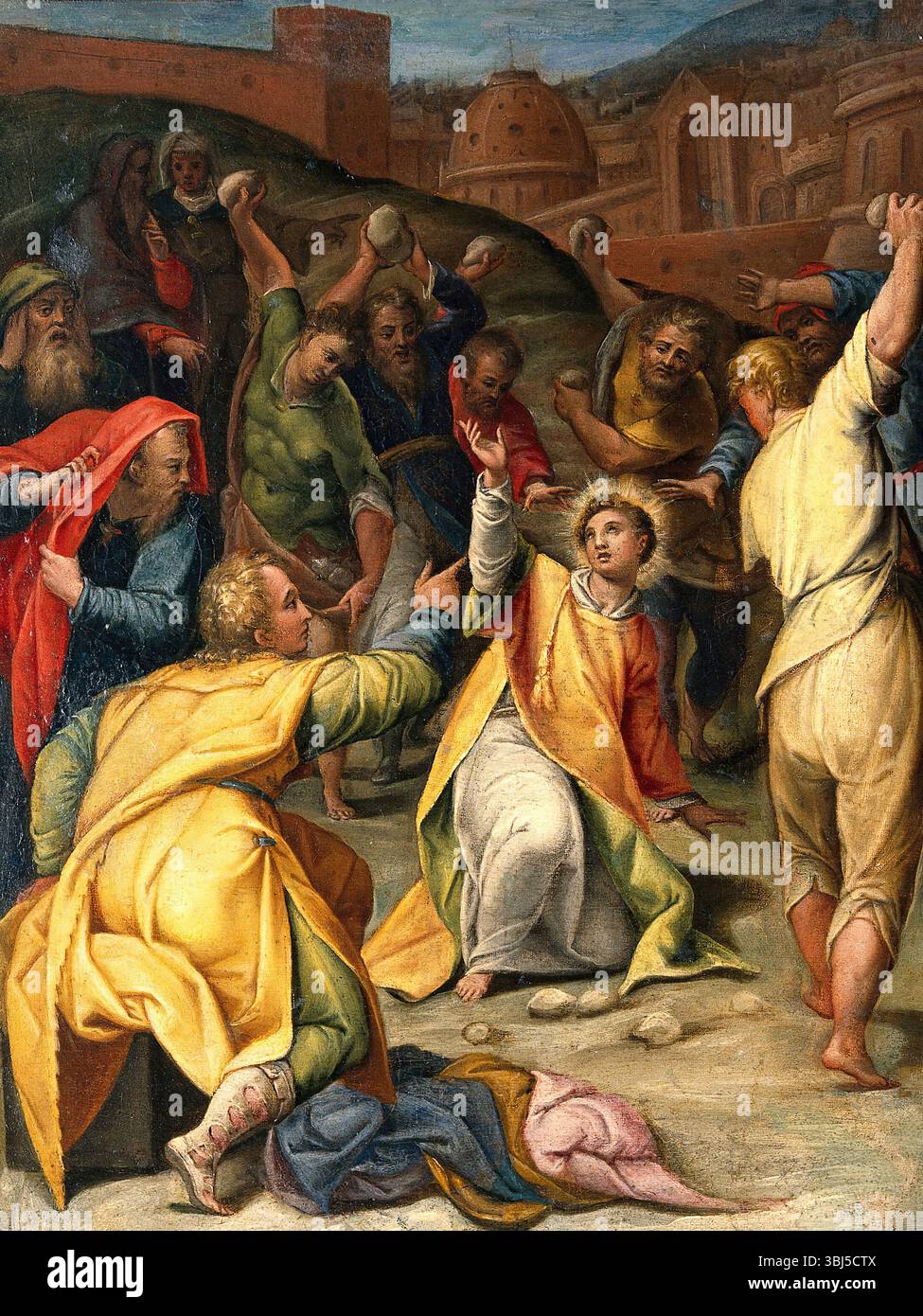 The stoning of St Stephen Stock Photo - Alamy