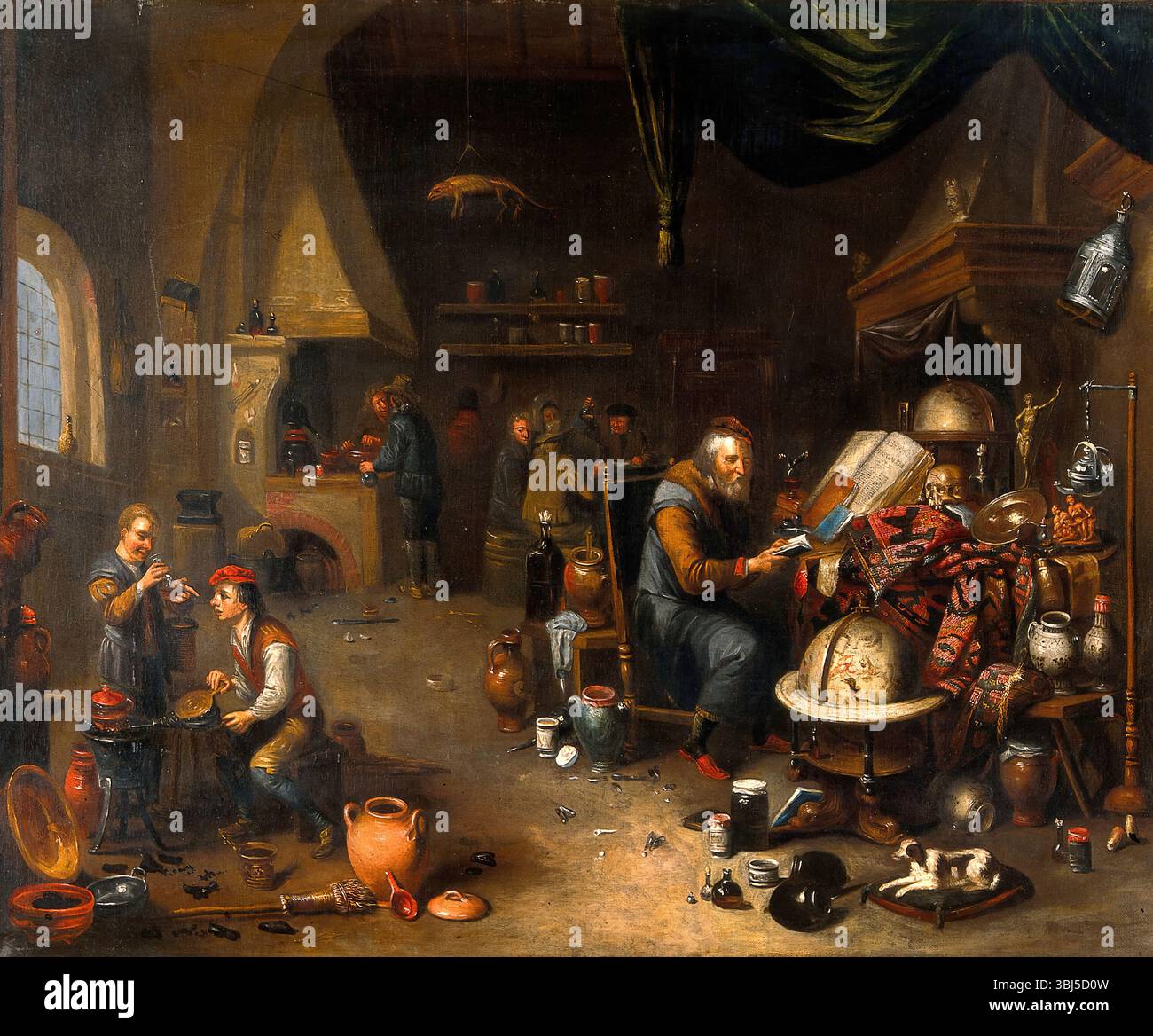 An alchemist in his laboratory, c1700s Stock Photo - Alamy