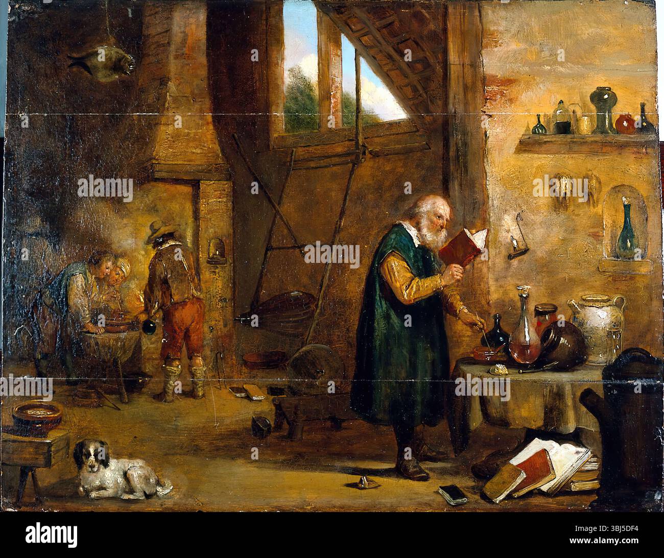 An alchemist in his laboratory Stock Photo - Alamy