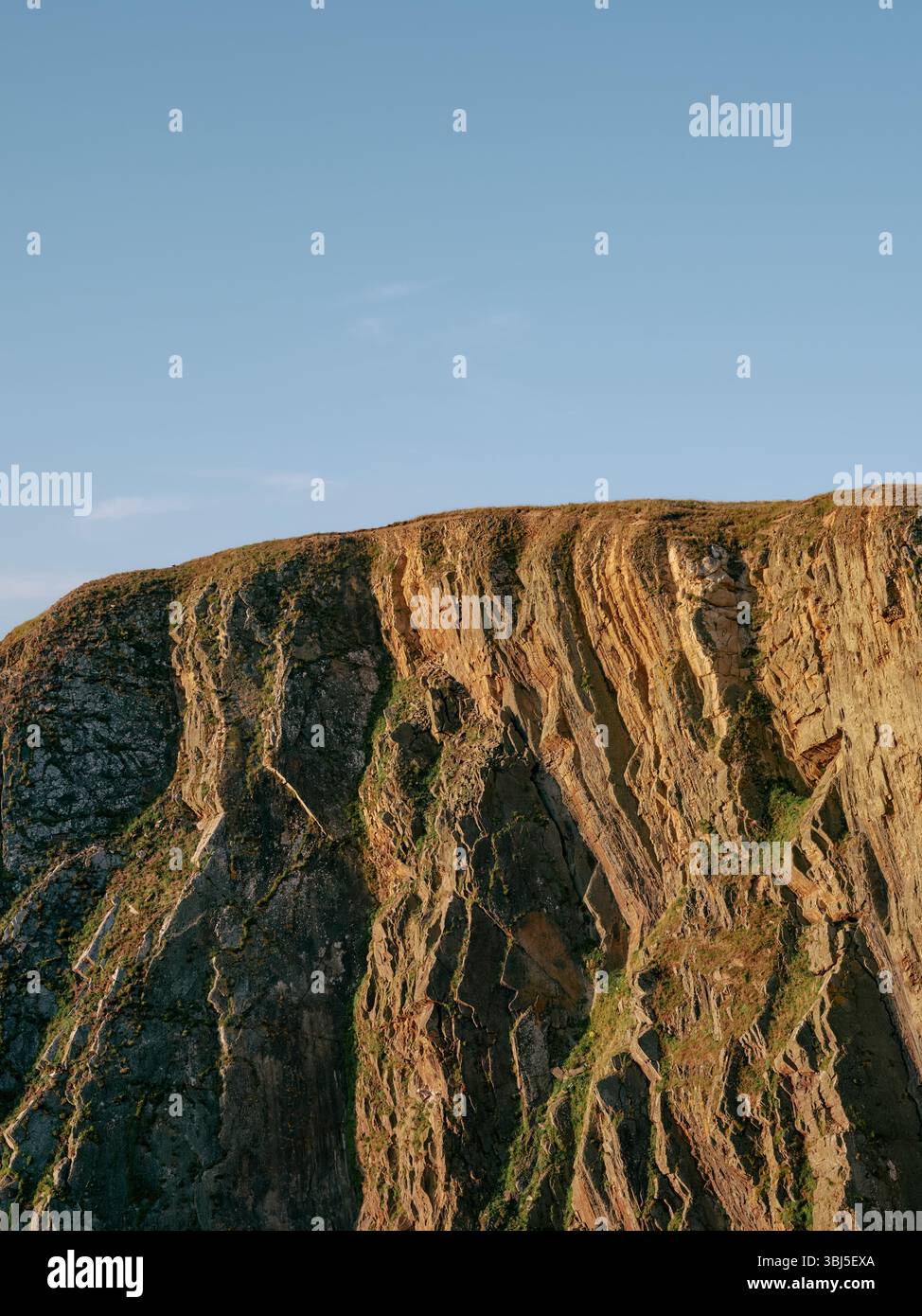 The cliffs at Baggy Point headland with exposed Upper Devonian ...