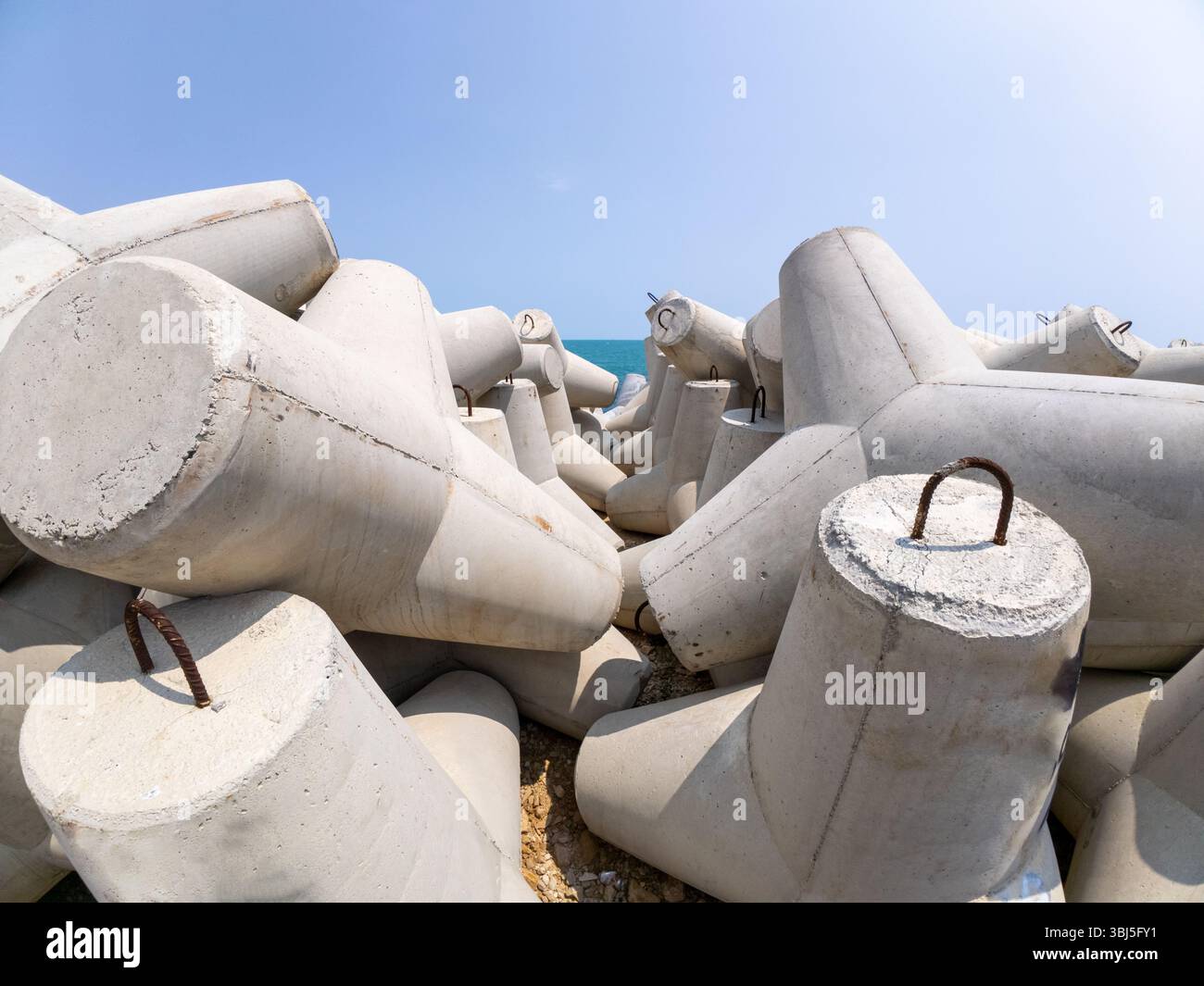 Large concrete blocks harbor seawall hi-res stock photography and ...
