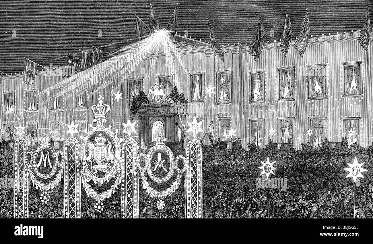 Royal Marriage Festivities at Moscow: ball and illumination at the ...