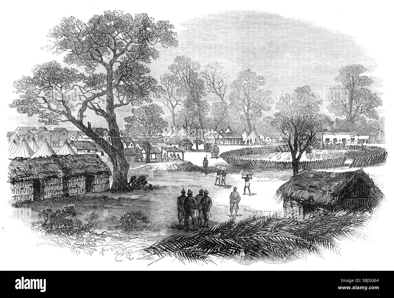 The Ashantee War: the Camp at Dunquah, from a sketch by our special ...
