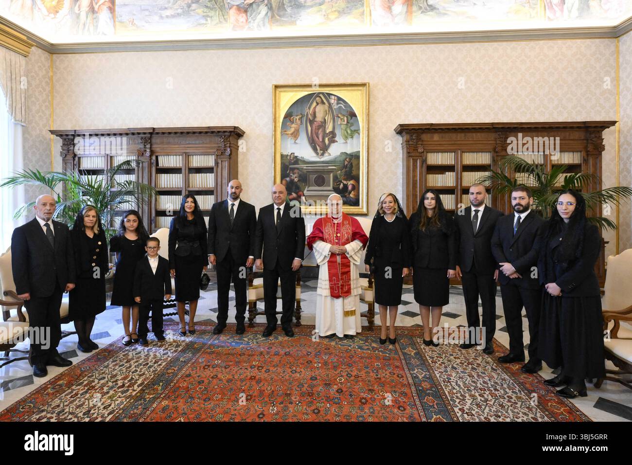 Pope Leo XIV meets president of Lebanon Joseph Aoun and his wife Nehmat ...