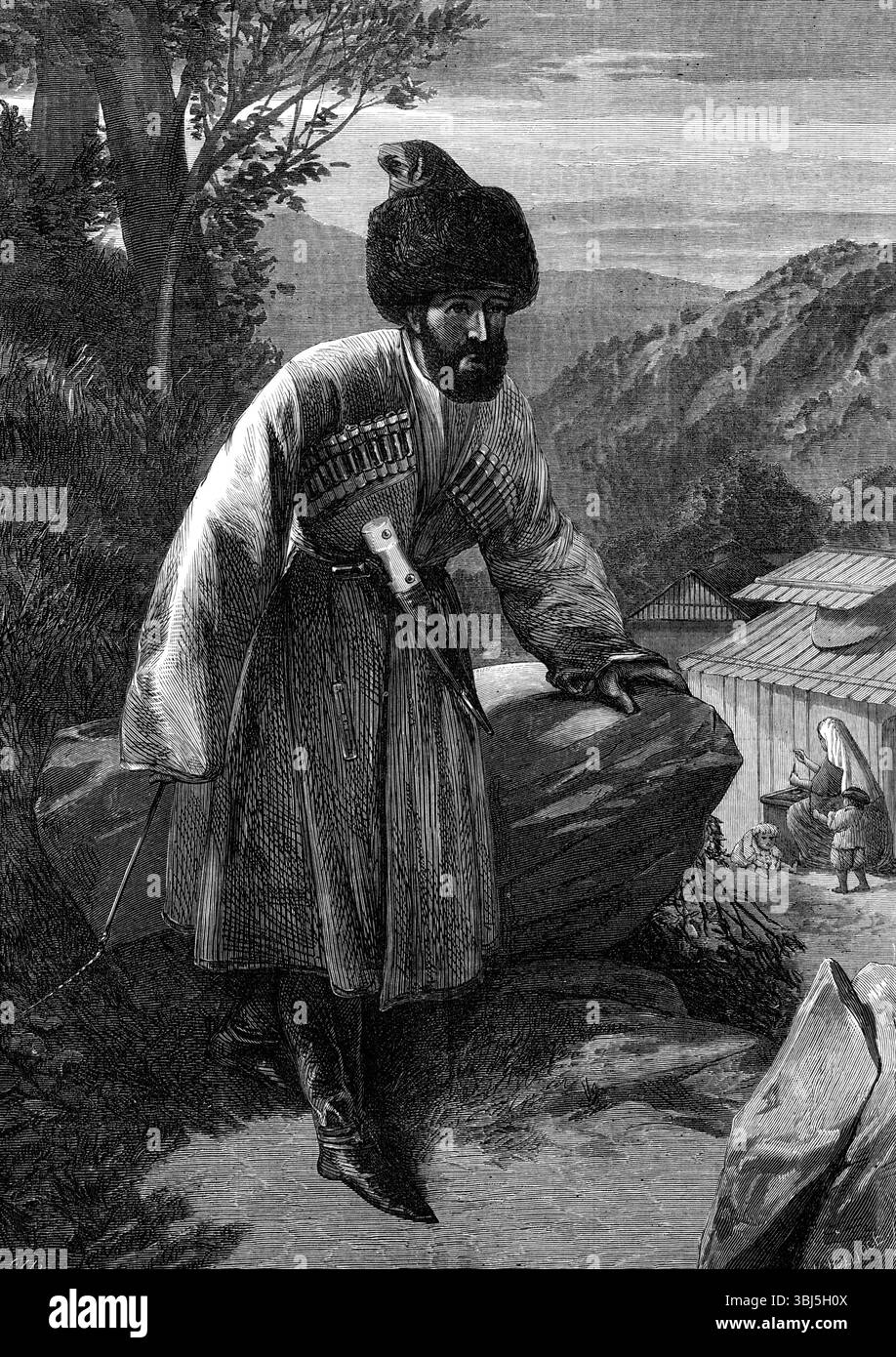 Circassian of the Soubash, from the "All Round the World", 1874 ...