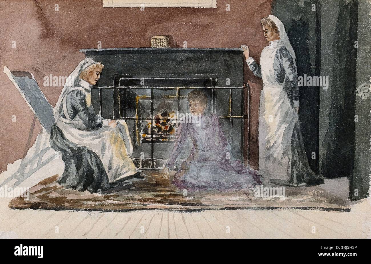 The London Fever Hospital, Liverpool Road, Islington: two nurses and a ...