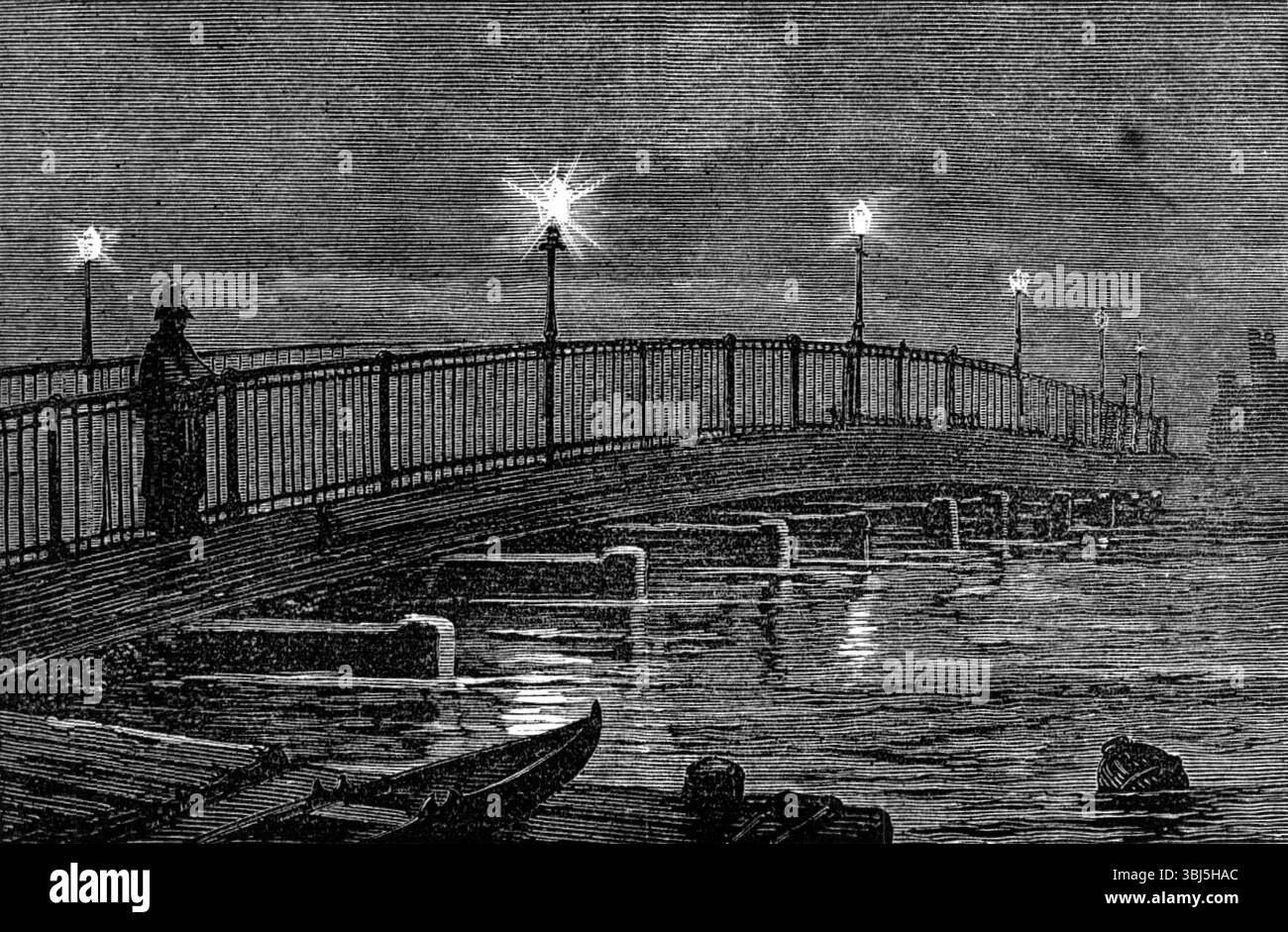 Little bridge on river Black and White Stock Photos & Images - Alamy