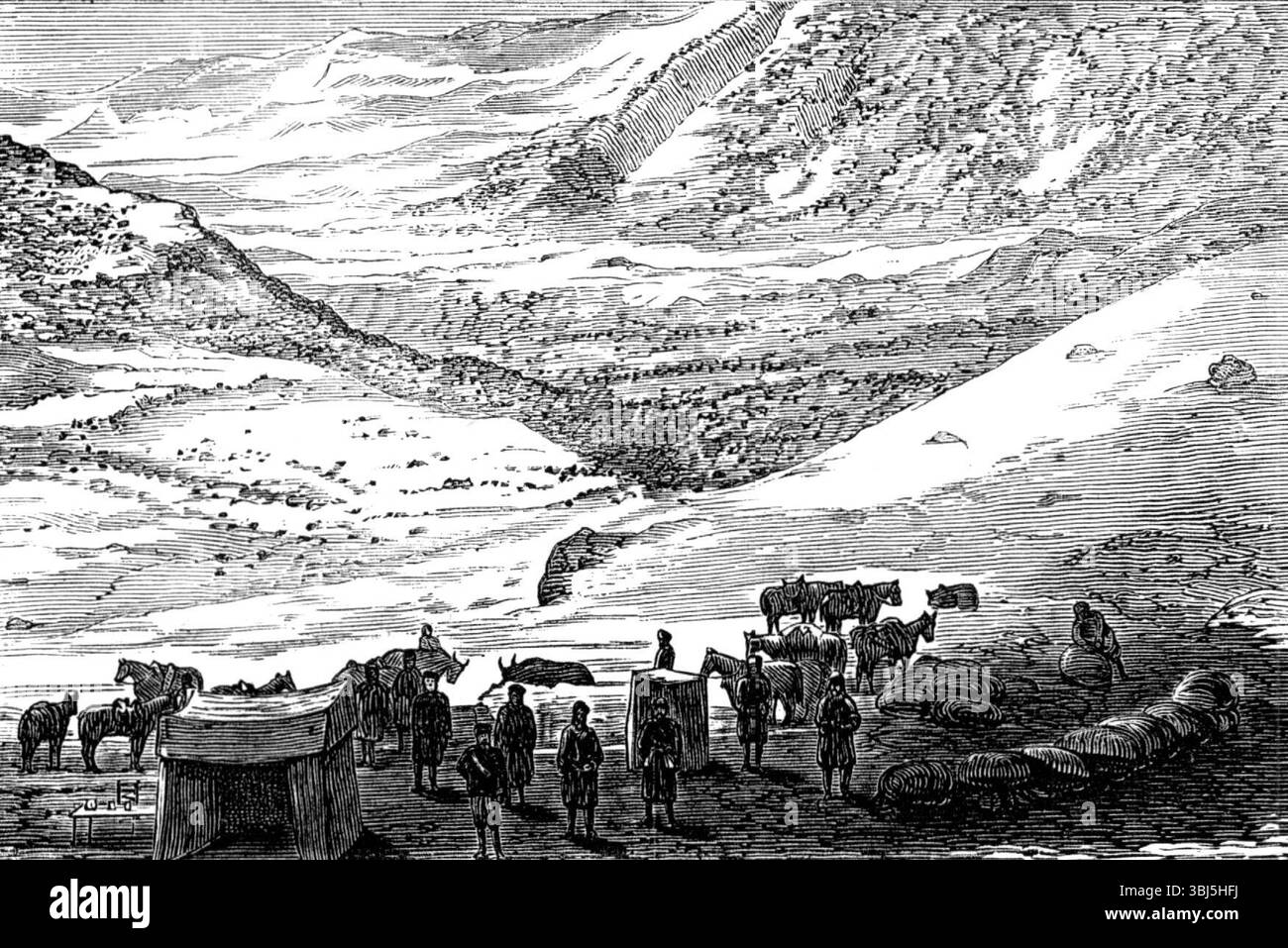 Mountain fresh snow above Black and White Stock Photos & Images - Alamy