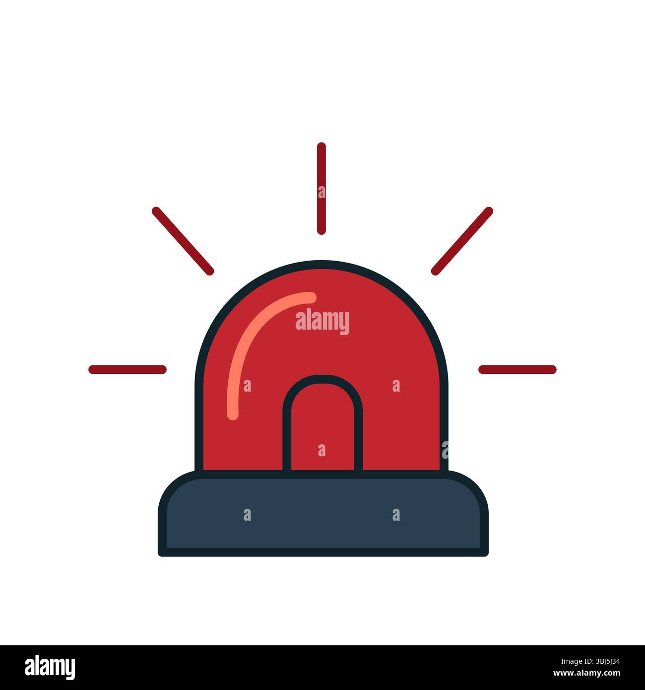 Emergency vehicle light symbol indicating urgency Stock Vector Image ...