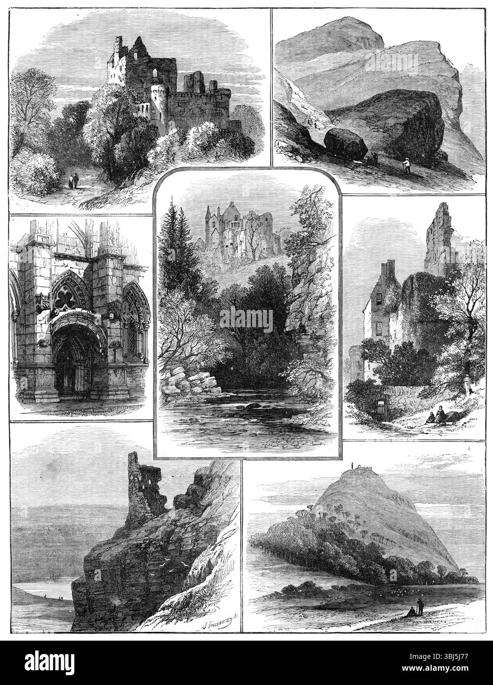 Sketches in the vicinity of Edinburgh, 1881. '1. Craigmillar Castle. 2 ...