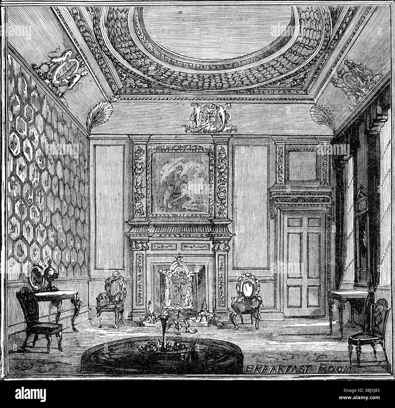 Inside holyrood palace palace holyroodhouse Black and White Stock ...
