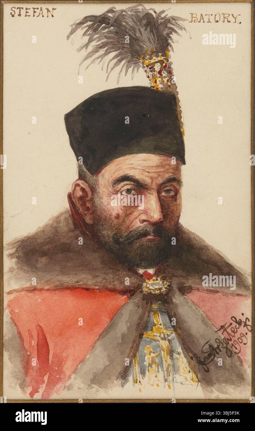 Portrait of Stephan Báthory (1533-1586), King of Poland and Grand Duke ...