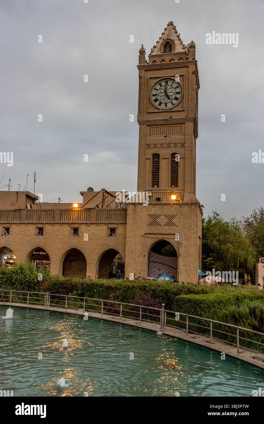 Clock Tower at Bakhi Shar (City Park) in Erbil (Hawler), Kurdistan ...