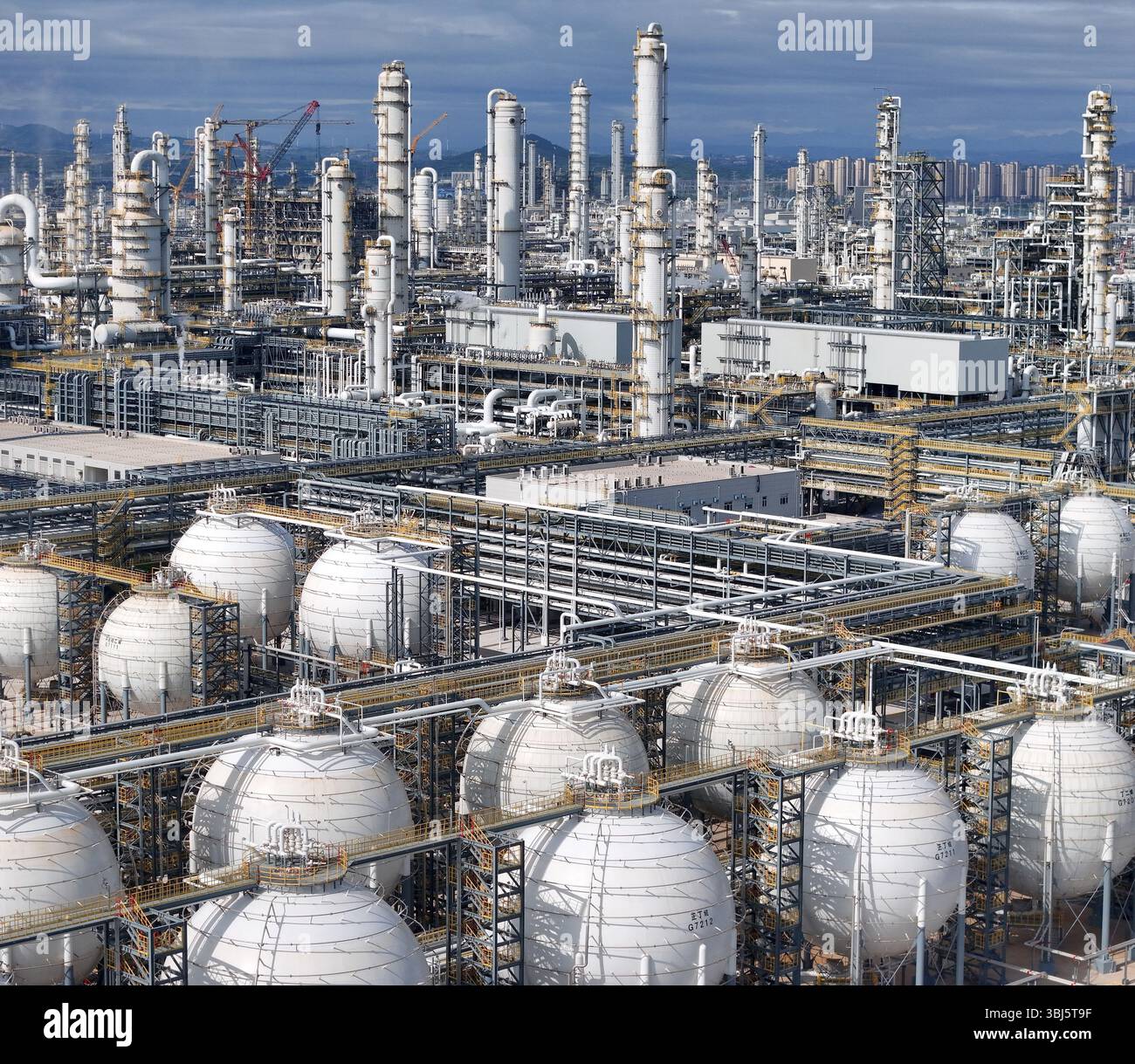 YANTAI, CHINA - JUNE 13, 2025 - Wanhua Yantai Industrial Park lined ...