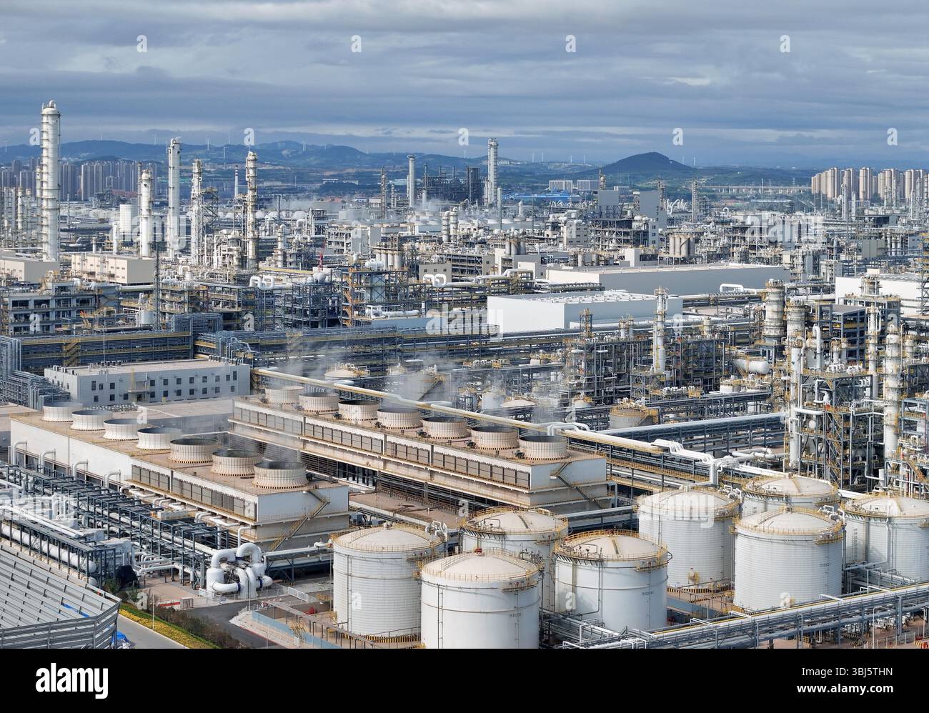 YANTAI, CHINA - JUNE 13, 2025 - Wanhua Yantai Industrial Park lined ...
