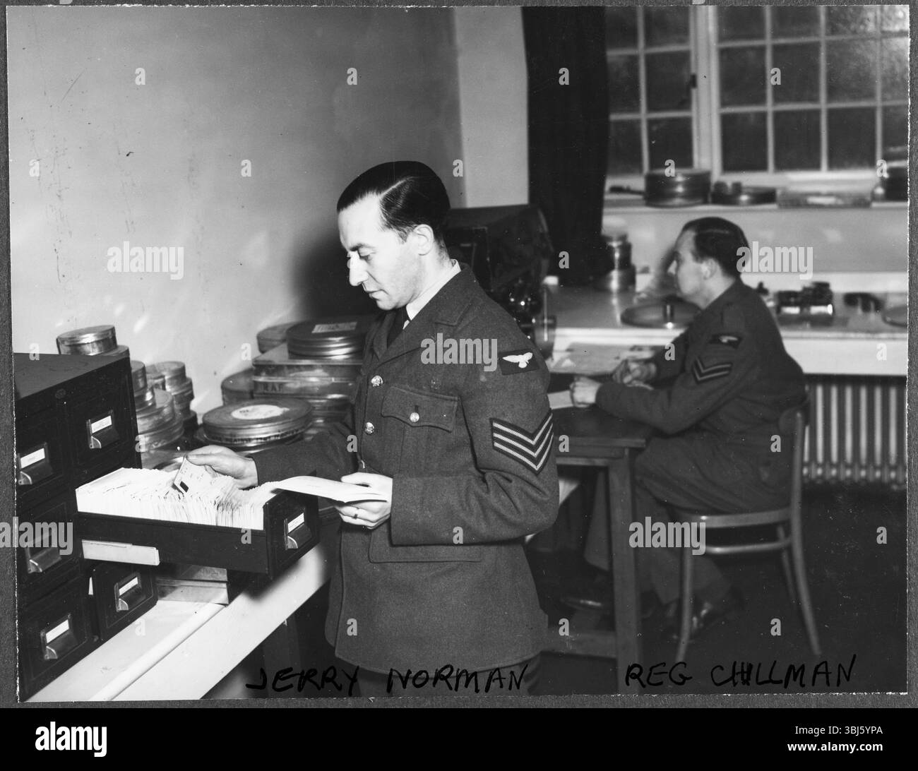 RAF Sergeant Jerry Norman and Corporal Reg Chillman at work for the RAF ...