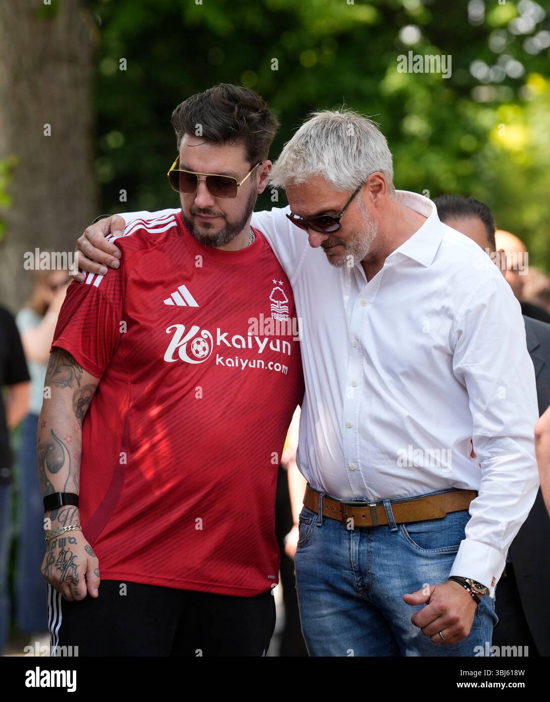 James Coates (left) the son of Ian Coates on Magdala Road in Nottingham ...