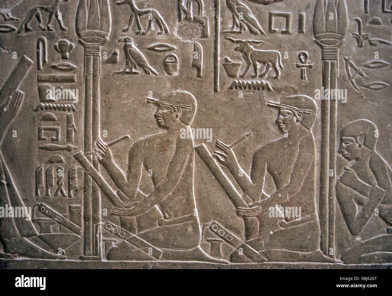 Relief depicting scribes, Mastaba of Mereruka, Saqqara, Egypt, Old ...