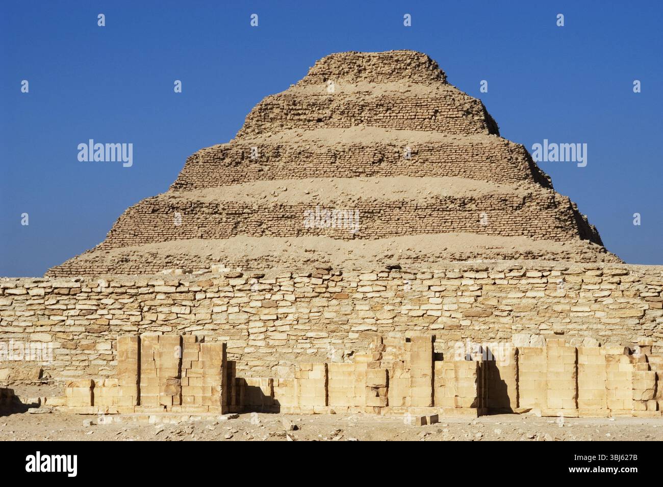 The Pyramid of Djoser (Zoser) or step pyramid, Saqqara necropolis ...