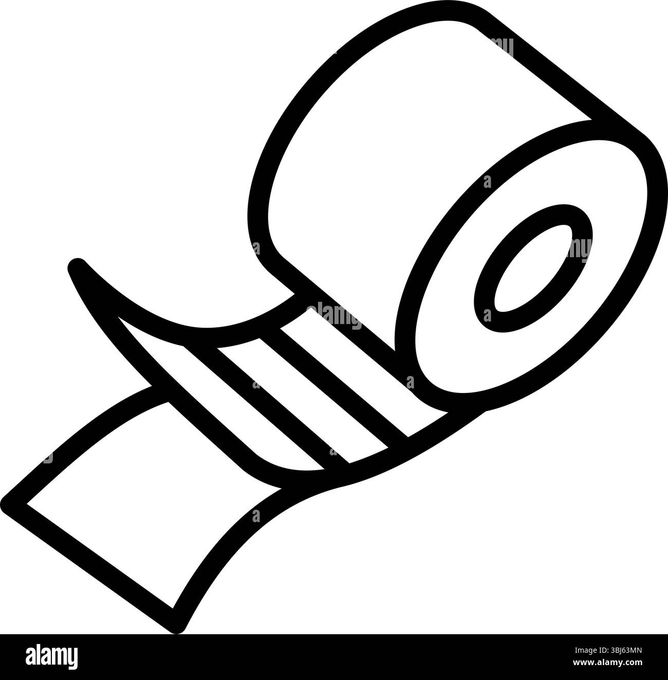 Elastic therapeutic tape. Kinesiology tape outline icon. Muscles ...