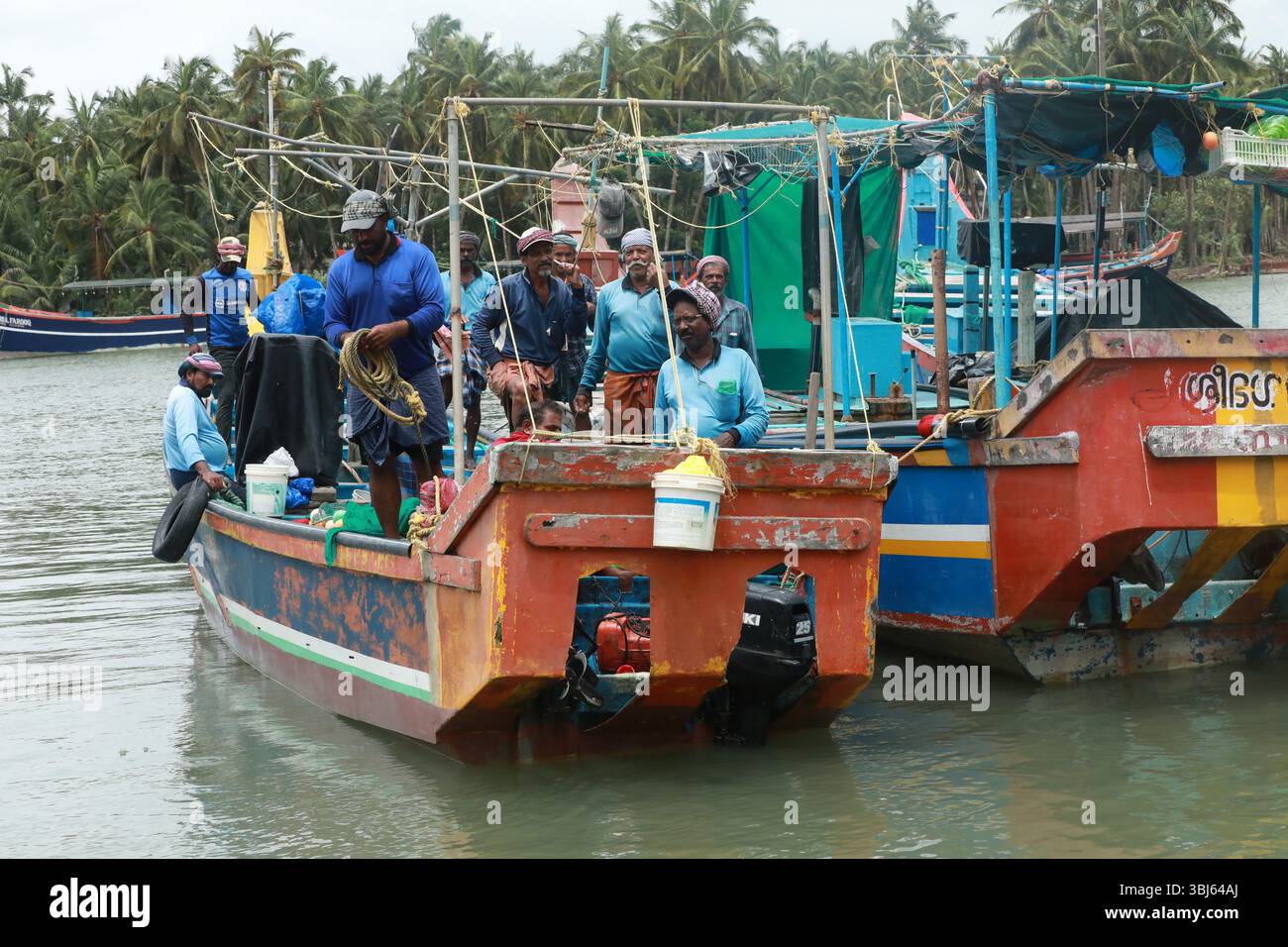 June 12, 2025, Payyannur, Kerala, India: The fishing community in ...