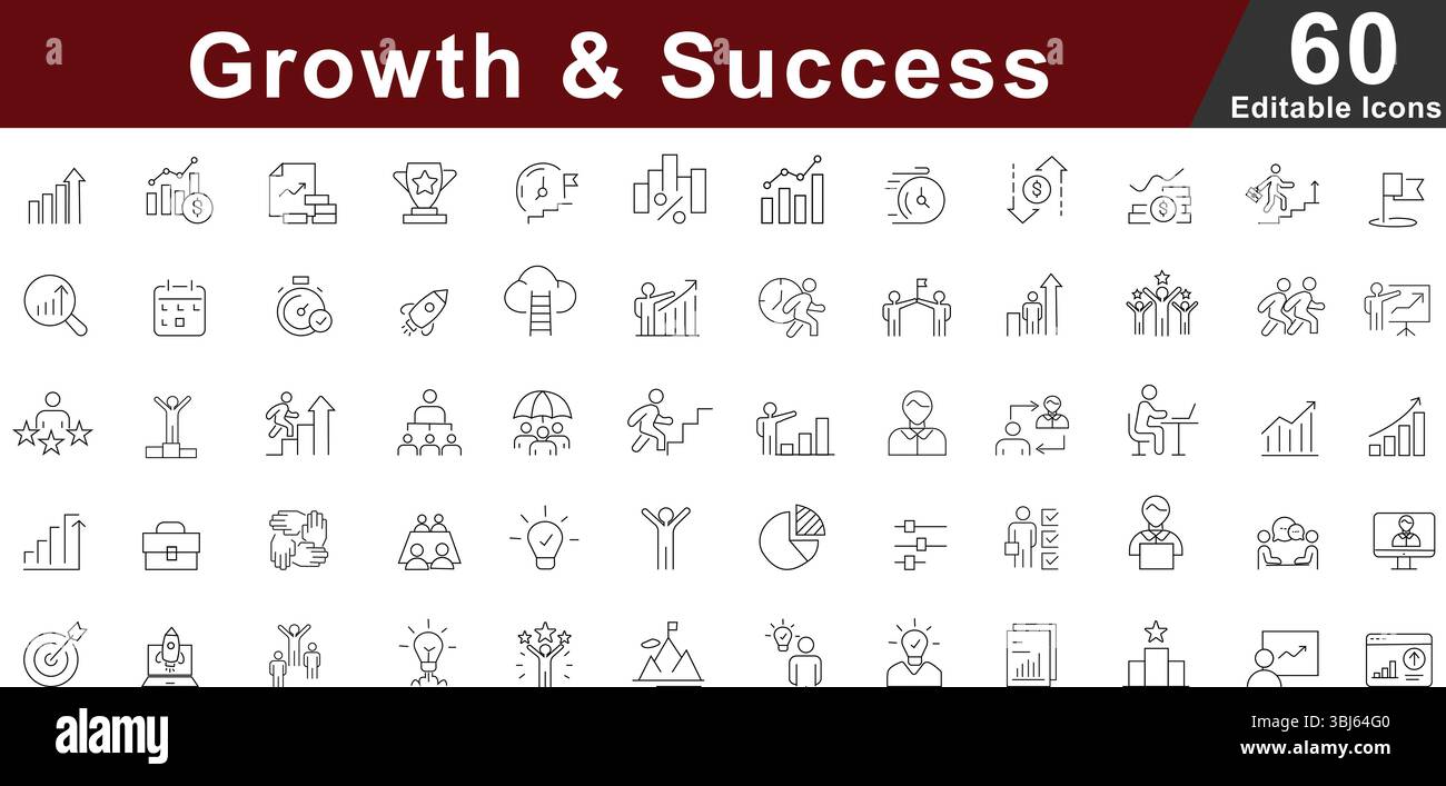 Personal solution icon set hi-res stock photography and images - Alamy