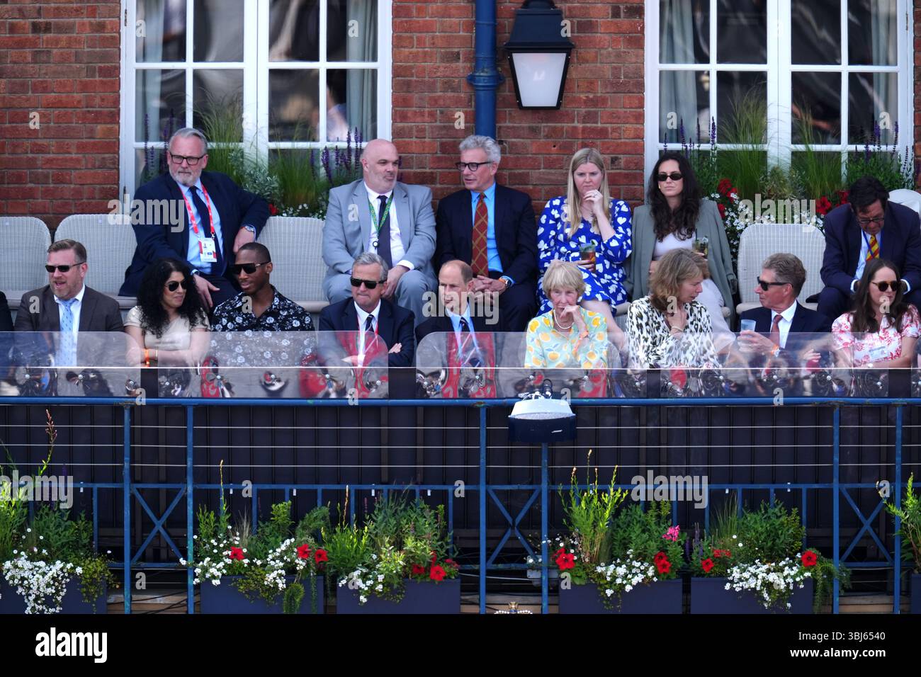 The Duke of Edinburgh (centre) in attendance on day five of the HSBC ...