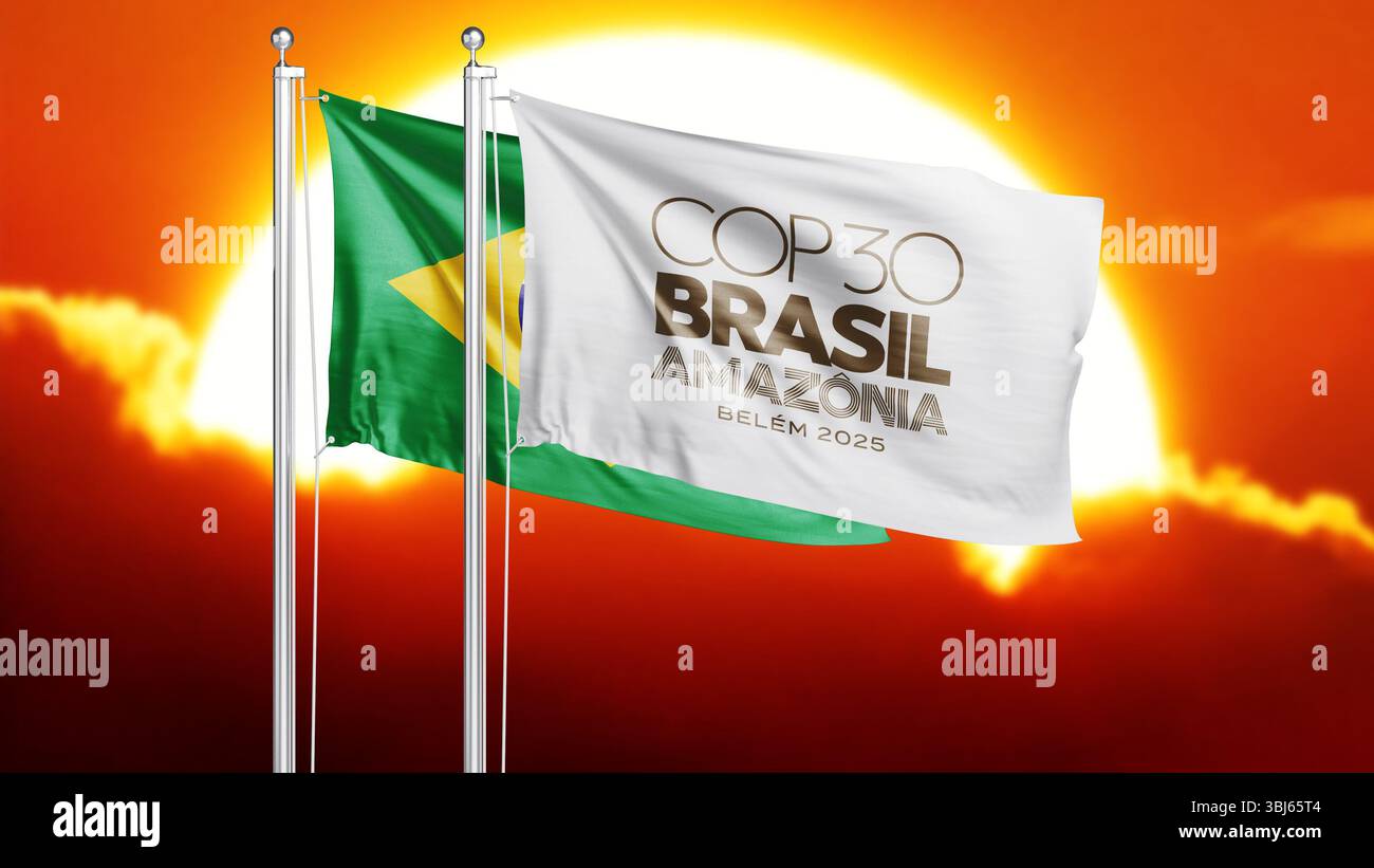 Waving flag cop30 hi-res stock photography and images - Alamy