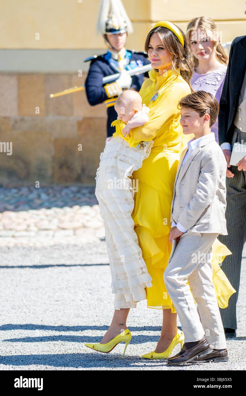 Princess Sofia, Prince Alexander, Princess Ines at the christening of ...