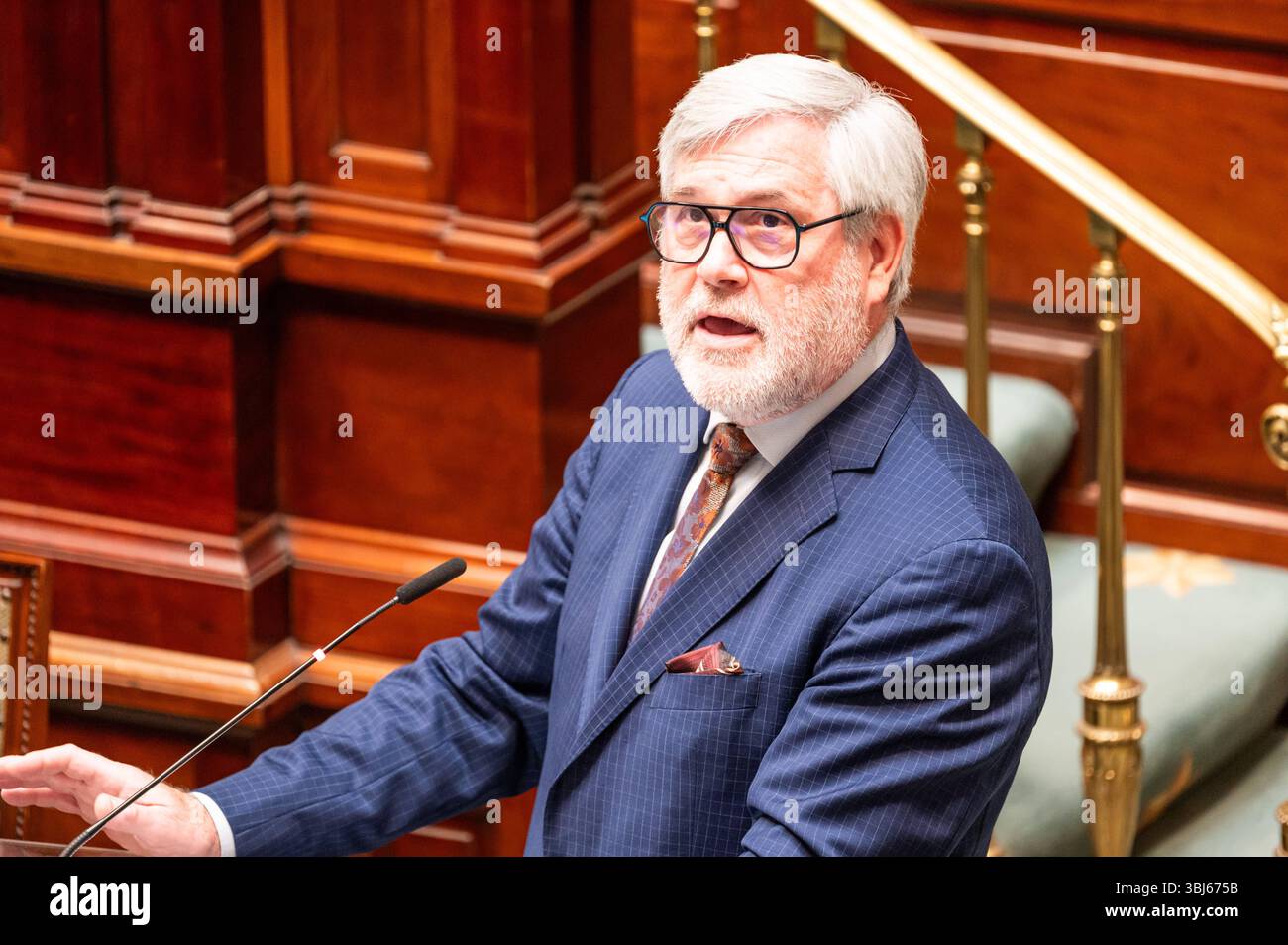 Kurt Moons Vlaams Belang at the plenary session of the Chamber at the ...