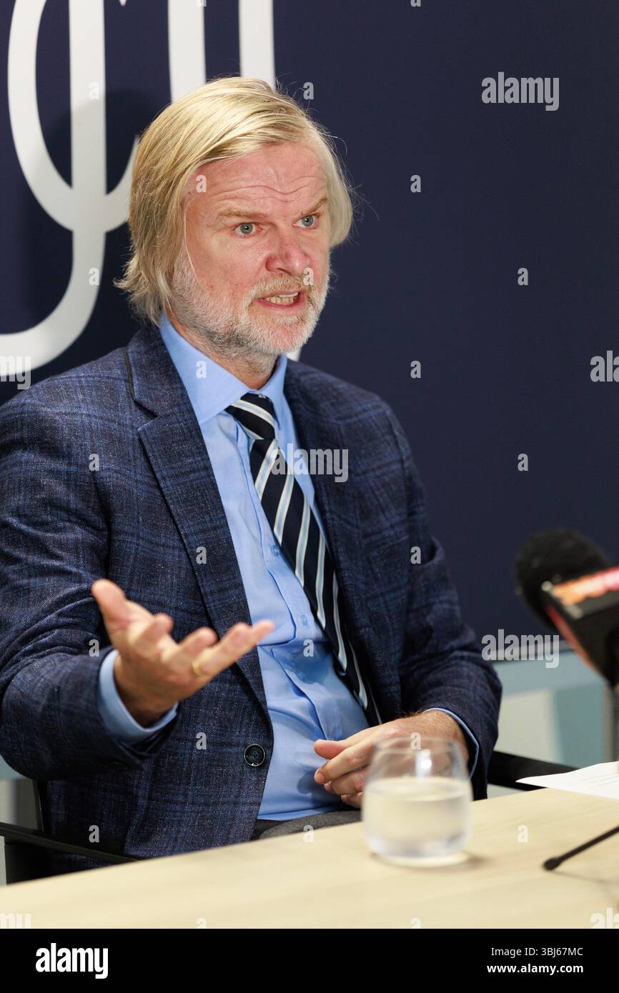 Gardyne Campus, Dundee, UK. 13th June, 2025. Dundee FC Press Conference with New Head Coach ...