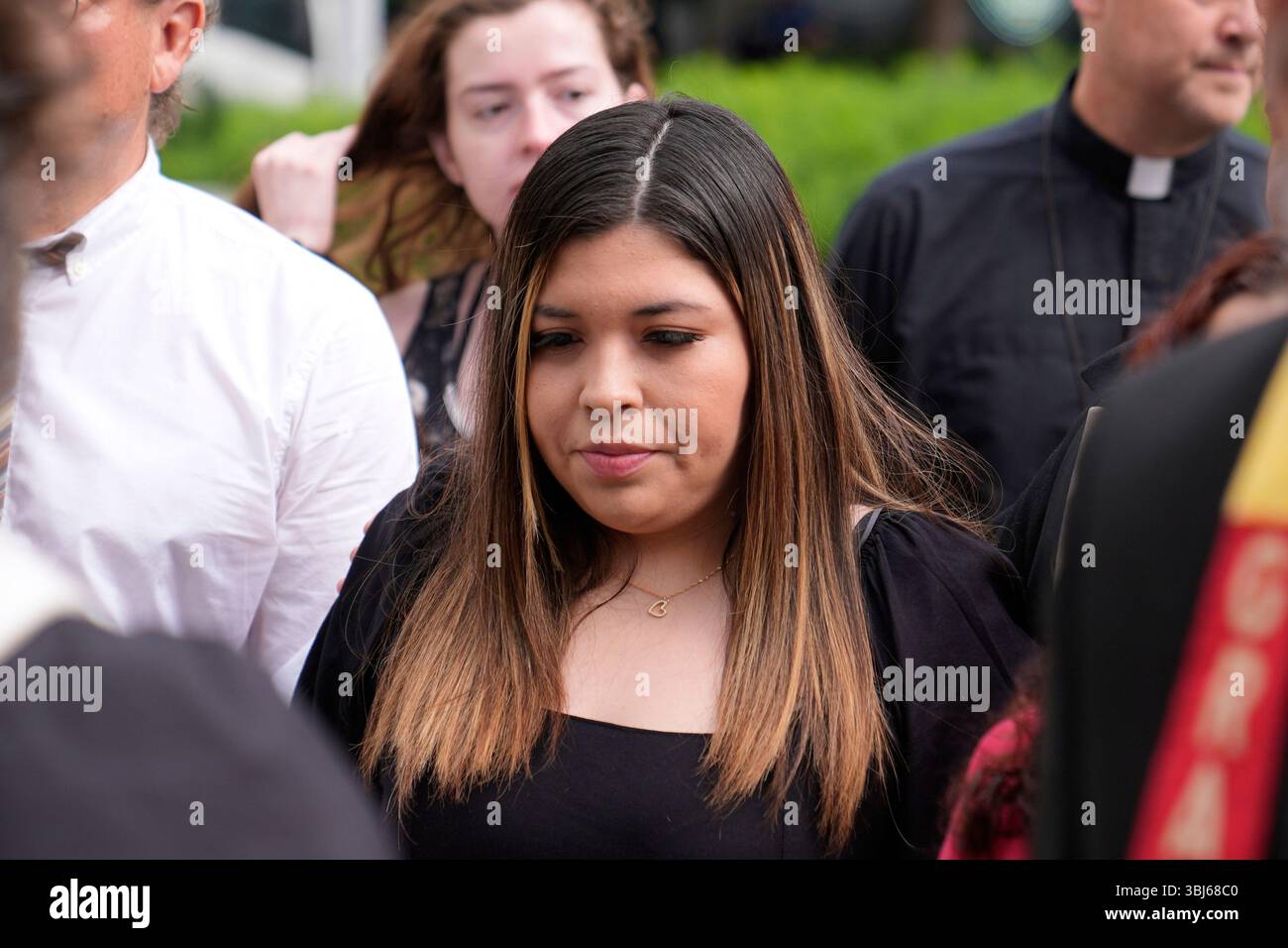 Jennifer Vasquez Sura, wife of Kilmar Abrego Garcia, enters the Federal ...
