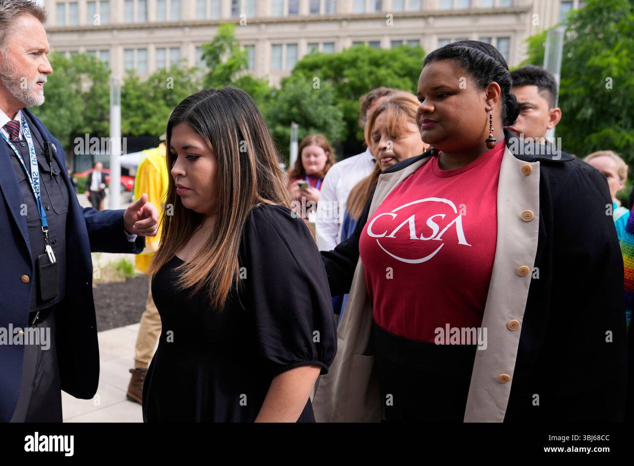 Jennifer Vasquez Sura, wife of Kilmar Abrego Garcia, enters the Federal ...