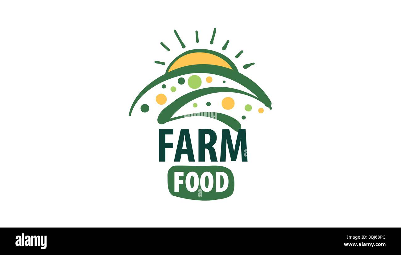 Vector logo of farm products, hand-drawn Stock Vector Image & Art - Alamy