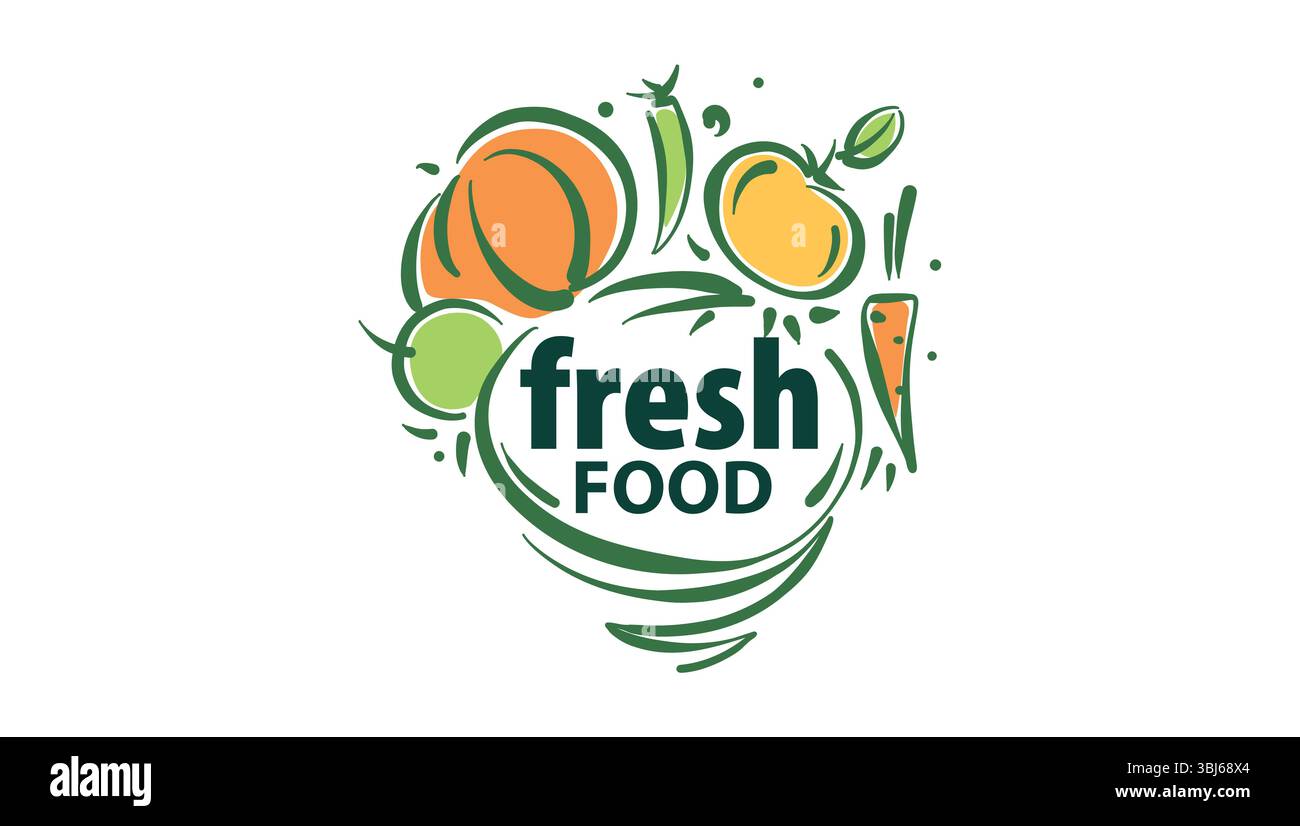 Vector logo of farm products, hand-drawn Stock Vector Image & Art - Alamy